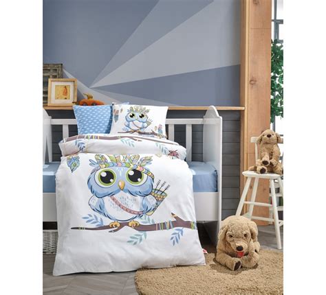 Cotton Box ის ჩვილის თეთრეული კოდი Cbr100 Owl Mavi • Vip Textil