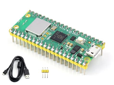 Waveshare Pre Soldered Raspberry Pi Pico W Microcontroller Board Basic Kit Built In WiFi