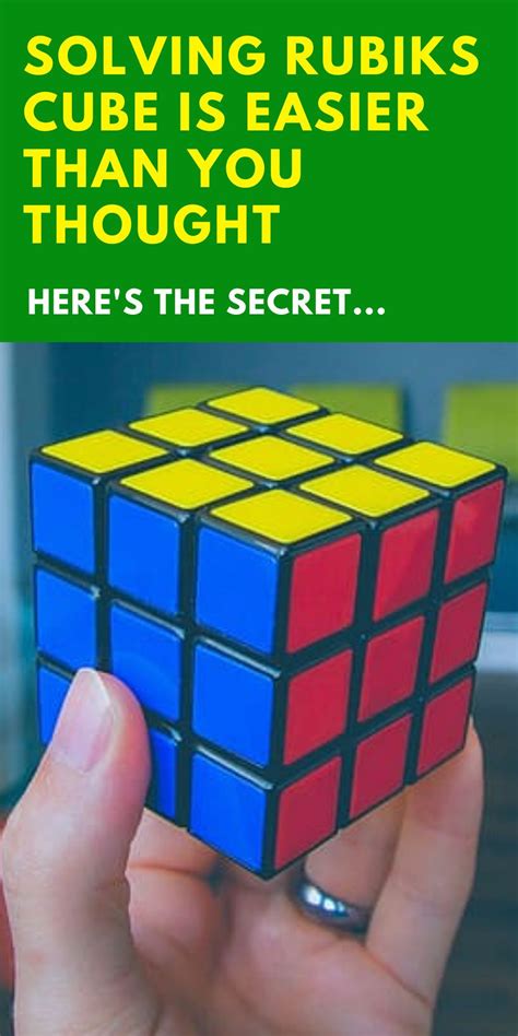 The Secret To Solve Rubiks Cube In 7 Steps Ultimate Beginners Guide Rubiks Cube Cube Rubics