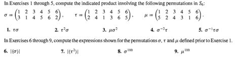 Solved In Exercises 1 Through 5 Compute The Indicated