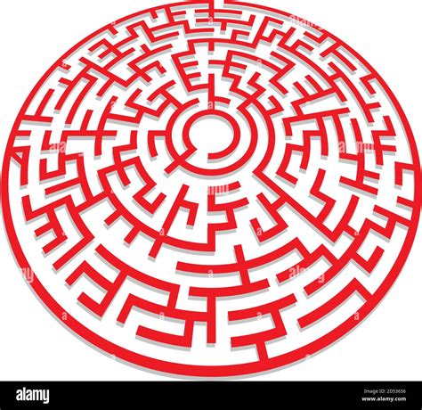 Solvable 3d Maze Labyrinth Puzzle Game Vector Illustration Stock