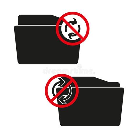 No Photo Synchronization Icon Forbidden Sync Folder With Circular Arrow And Red Slash