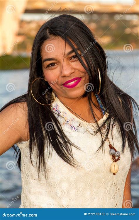 Lovely Young Brazilian Girl With A Beautiful Smile Stock Image Image