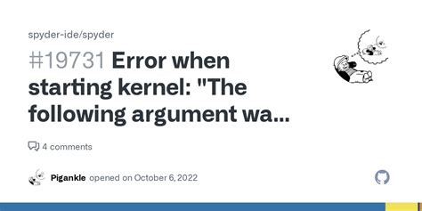 Error When Starting Kernel The Following Argument Was Not Expected With Custom Interpreter