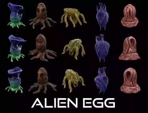 3d Model Pack Alien Egg Vr Ar Low Poly Cgtrader