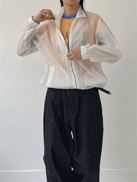 인챈트미 밀레 스트링 시스루 윈드 점퍼 3c