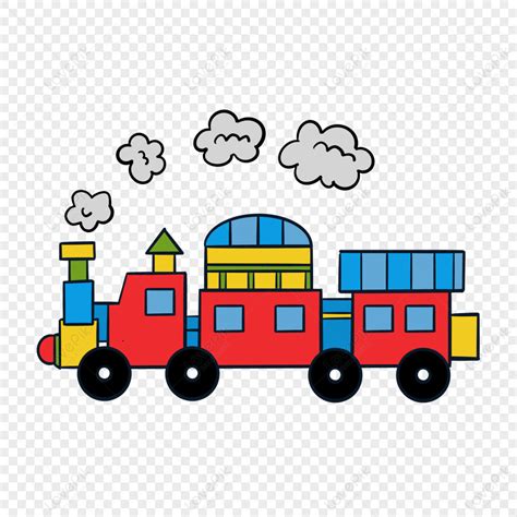 만화 일러스트 삽화에서 달리는 증기 기관차만화 기차이동 Png 일러스트 무료 다운로드 Lovepik