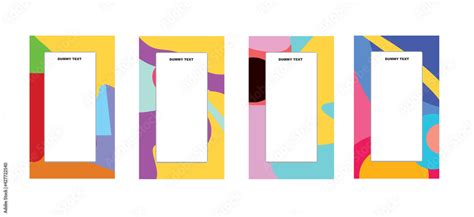 Vector Colorful Geometric And Curve Frame And Border Background Pattern For Summer Banner And