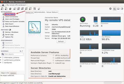 mysql workbench server status how to manage remote mysql… flickr