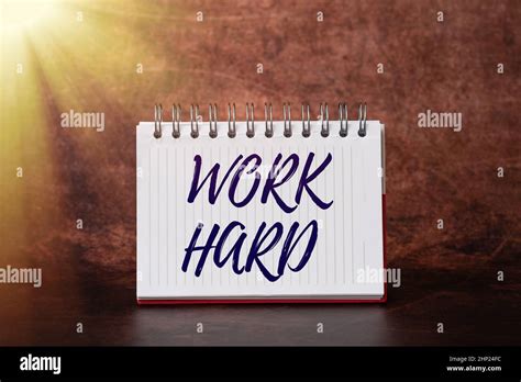 Handwriting Text Work Hard Internet Concept Laboring That Puts Effort Into Doing And Completing