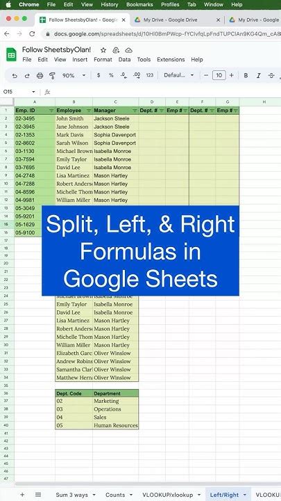 Use The Split Left And Right Formulas To Quickly Manipulate Text To The