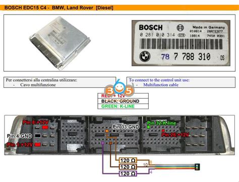Foxflash Pinout To Bmw Edc15c4 Ecu Auto Diagnostic Tool Obdii365