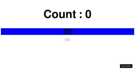 Counter Sample Codesandbox