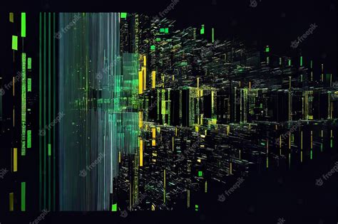 Premium Photo Technology Screen Glitch Effect Background