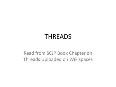 Ppt Threads Powerpoint Presentation Free Download Id6280554