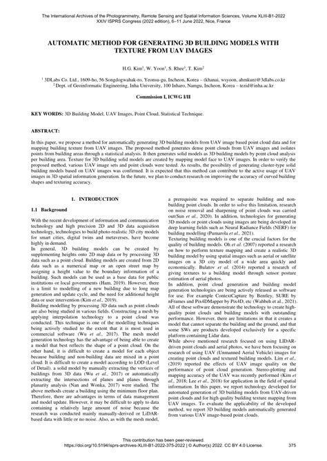 Pdf Automatic Method For Generating 3d Building Models With Texture