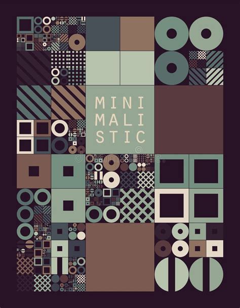 Subdivided Grid System With Symbols Randomly Sized Objects With Fixed Space Between Stock