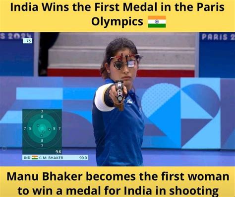 Toheed Khan On Linkedin India Wins The First Medal In Paris Olympics 22 Year Old Manu Bhaker