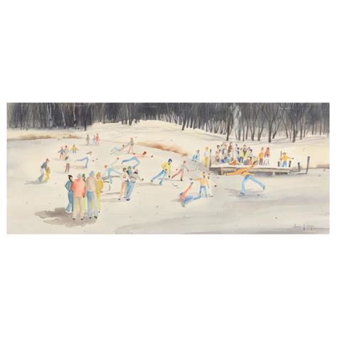 Olivia Mcgee American 1915 1987 The Skating Pond Lot 2316