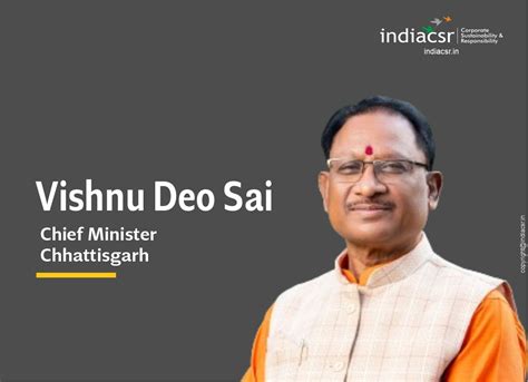 Biography Of Vishnu Deo Sai Chief Minister Of Chhattisgarh
