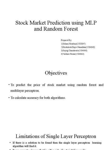 Stock Market Prediction Using Mlp And Random Forest Pdf Computational Neuroscience Algorithms