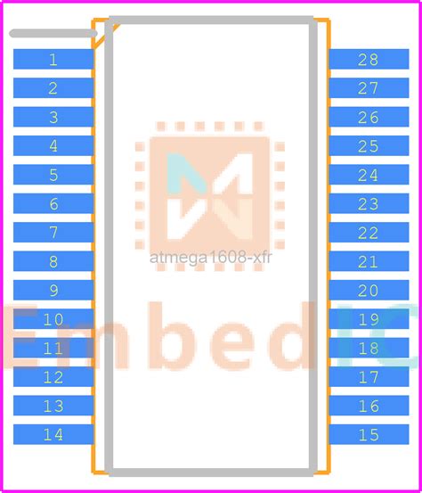 Atmega1608 Xfr Microchip 8bit Mcu Embedic