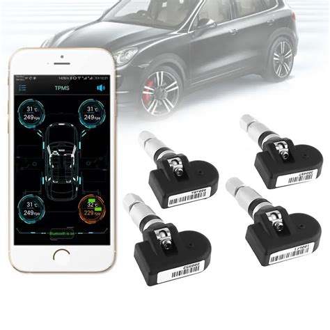 Pcs Portable Car TPMS Bluetooth Tyre Tire Pressure Monitoring System APP Display Internal