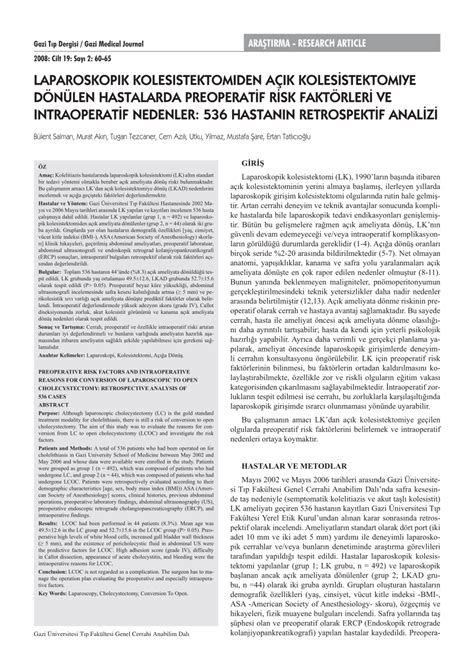 Pdf Preoperative Risk Factors And Intraoperative Reasons For Conversion Of Laparoscopic To