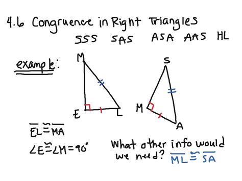 Hl Triangle Congruence Ck 12 Foundation Worksheets Library