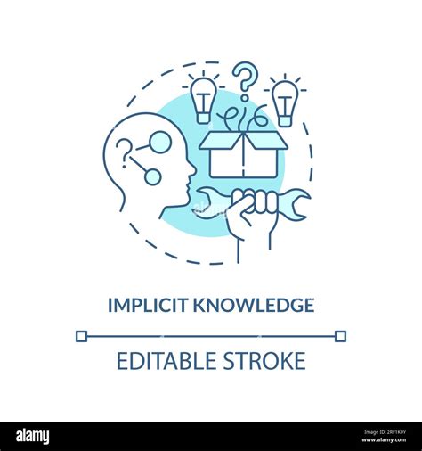 Customizable Implicit Knowledge Blue Linear Icon Concept Stock Vector Image And Art Alamy