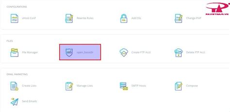 Open basedir và sử dụng trên CyberPanel v x