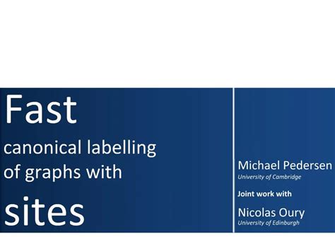 Ppt Fast Canonical Labelling Of Graphs With Sites Powerpoint Presentation Id1164755