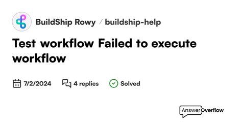 Test Workflow Failed To Execute Workflow Buildship