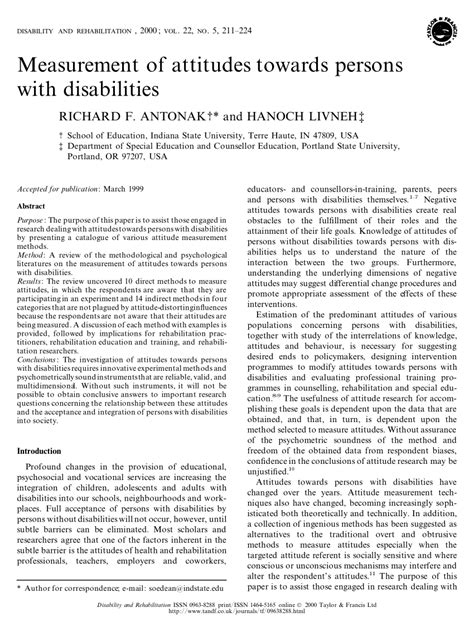 Pdf A Unified Approach To Existing Models Of Adaptation To Disability Ii Intervention