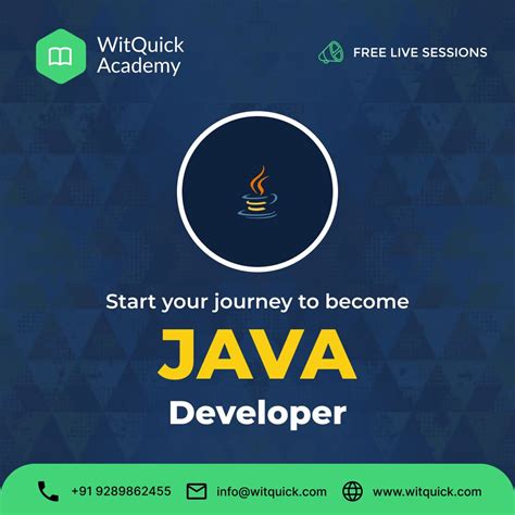 Witquick Academy On Linkedin Java Java Programming Techskills