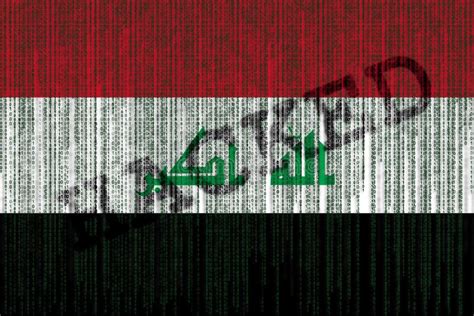 Data Hacked Palestine Flag Palestinian Flag With Binary Code Stock Illustration Illustration