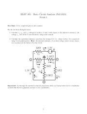 Prelab 1 Basics Pdf ELEC 203 Basic Circuit Analysis Fall 2023 Prelab 1 Due Date To Be