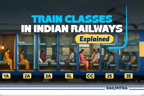 What Are Train Classes In Indian Railways 1a 2a 3a Sl Cc 2s And 3e Railmitra Blog