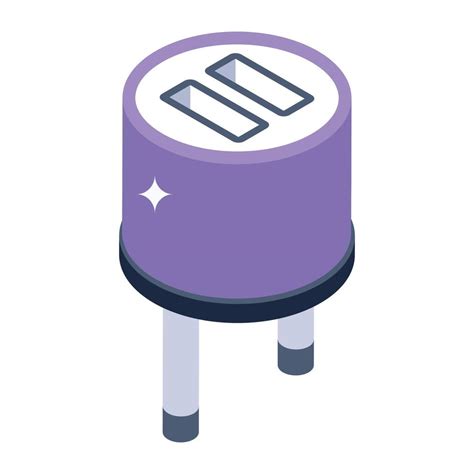 Electronic Component Icon In Isometric Style Led Diode Vector 6530367