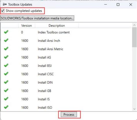 Manually Updating SOLIDWORKS Toolbox
