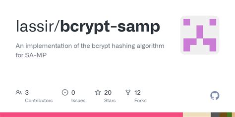 GitHub Lassir Bcrypt Samp An Implementation Of The Bcrypt Hashing