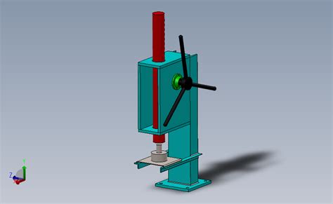 手动钻床solidworks 2020模型图纸下载 懒石网