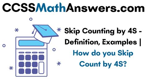 Skip Counting By 4s Definition Examples How Do You Skip Count By 4s Ccss Math Answers