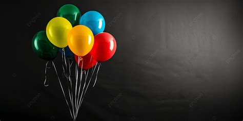 인공 지능이 생성한 즐거운 생일 파티를 축하하기 위해 날아다니는 다양한 색상의 풍선 축하 풍선 화려한 배경 일러스트 및 사진 무료 다운로드 Pngtree