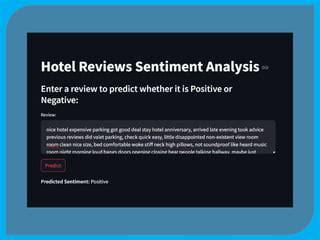Hotel Review Classification NLP Classification PPT PPT