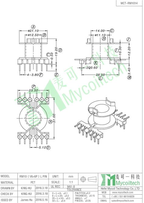 Bobbins Rm10 High Frequency Power Transformer Frame Factory Sale