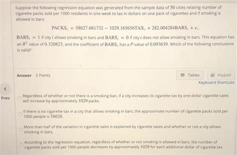 solved suppose the following regression equation was