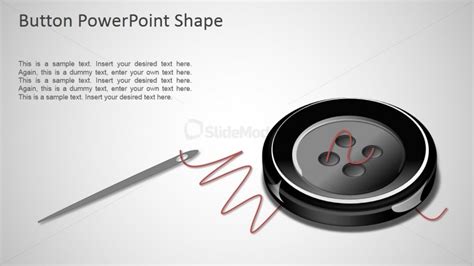Button And Needle PowerPoint Shapes SlideModel
