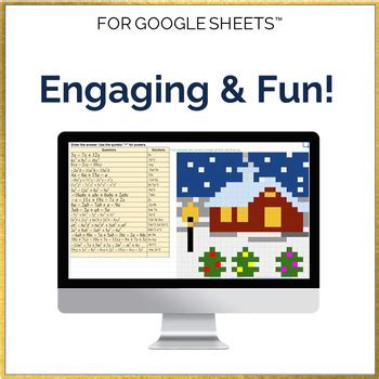 Adding And Subtracting Polynomials Winter Pixel Art Activity Google Sheets