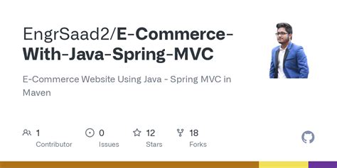 Github Engrsaad2e Commerce With Java Spring Mvc E Commerce Website